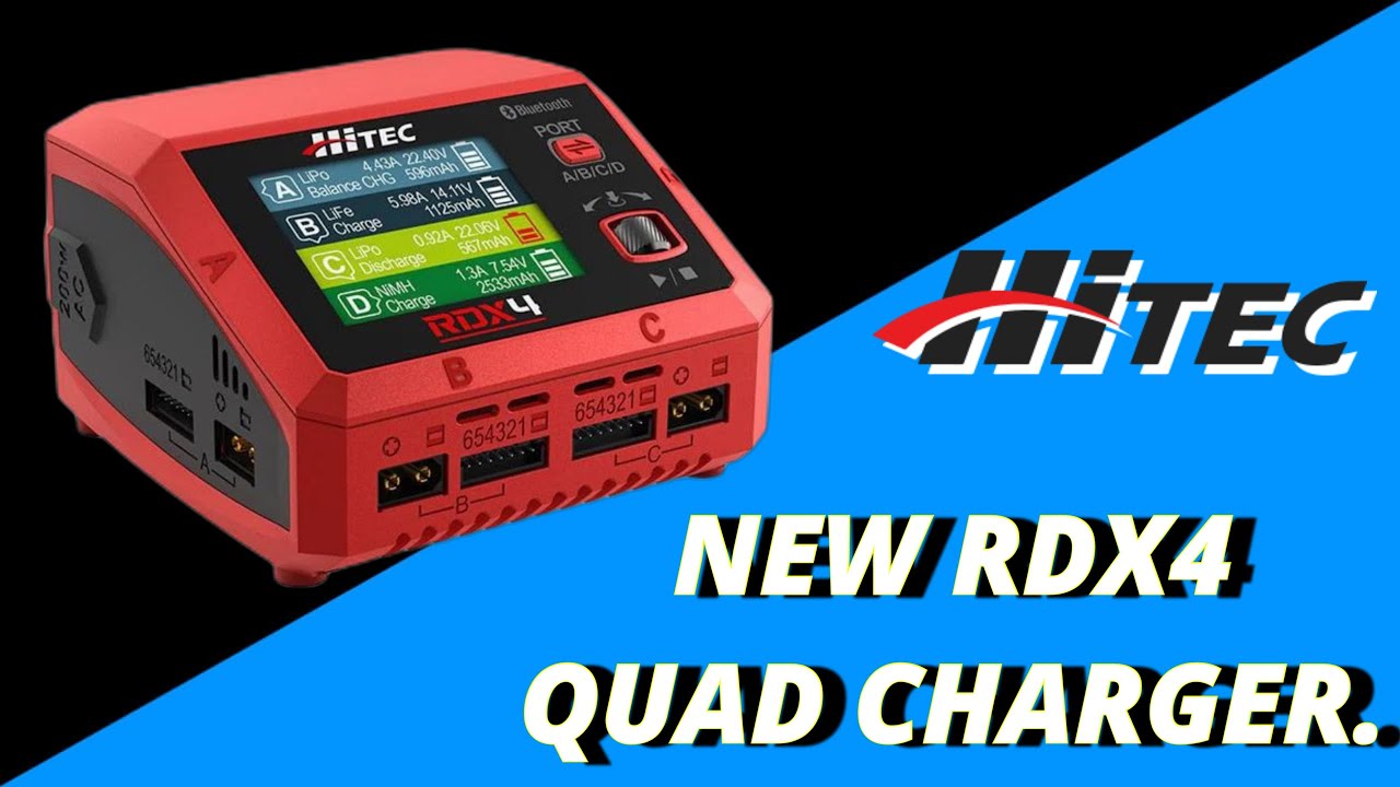 NEW HITEC RDX4 QUAD CHARGER UNBOXING AND TESTING - YouTube