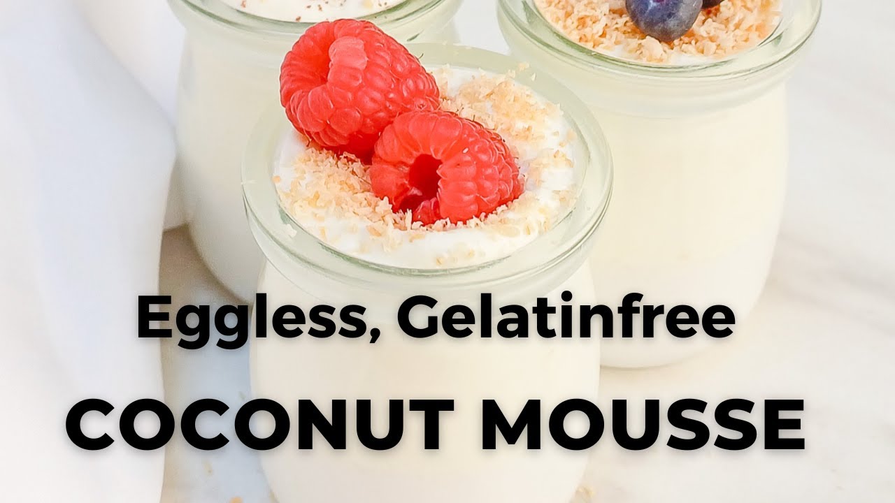 Coconut Mousse l Eggless and Gelatin Free Mousse Recipe - Flavours ...