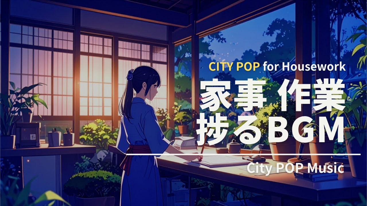 【Japanese City Pop Style】80s City Pop Flow at Home - 家事時間を彩る、懐かしポップなリズム ...