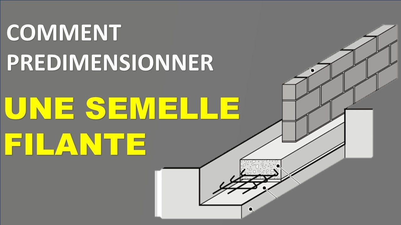 Dimensionnement une semelle filante avec l'Eurocode 2 - YouTube