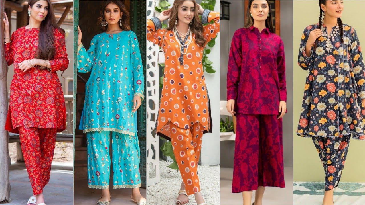 50+Very Stylish Same Print Shalwar Kameez Designs For Eid 2023 / Salwar ...