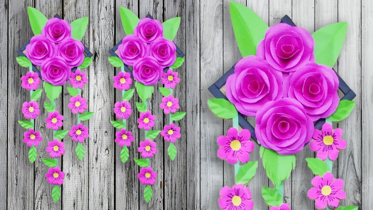 How to Make Wall Hanging with Paper Easy and Beautiful | Making a Wall ...
