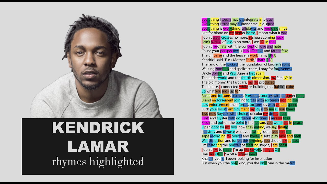 Kendrick Lamar on Holy Key - Lyrics, Rhymes Highlighted (058) - YouTube