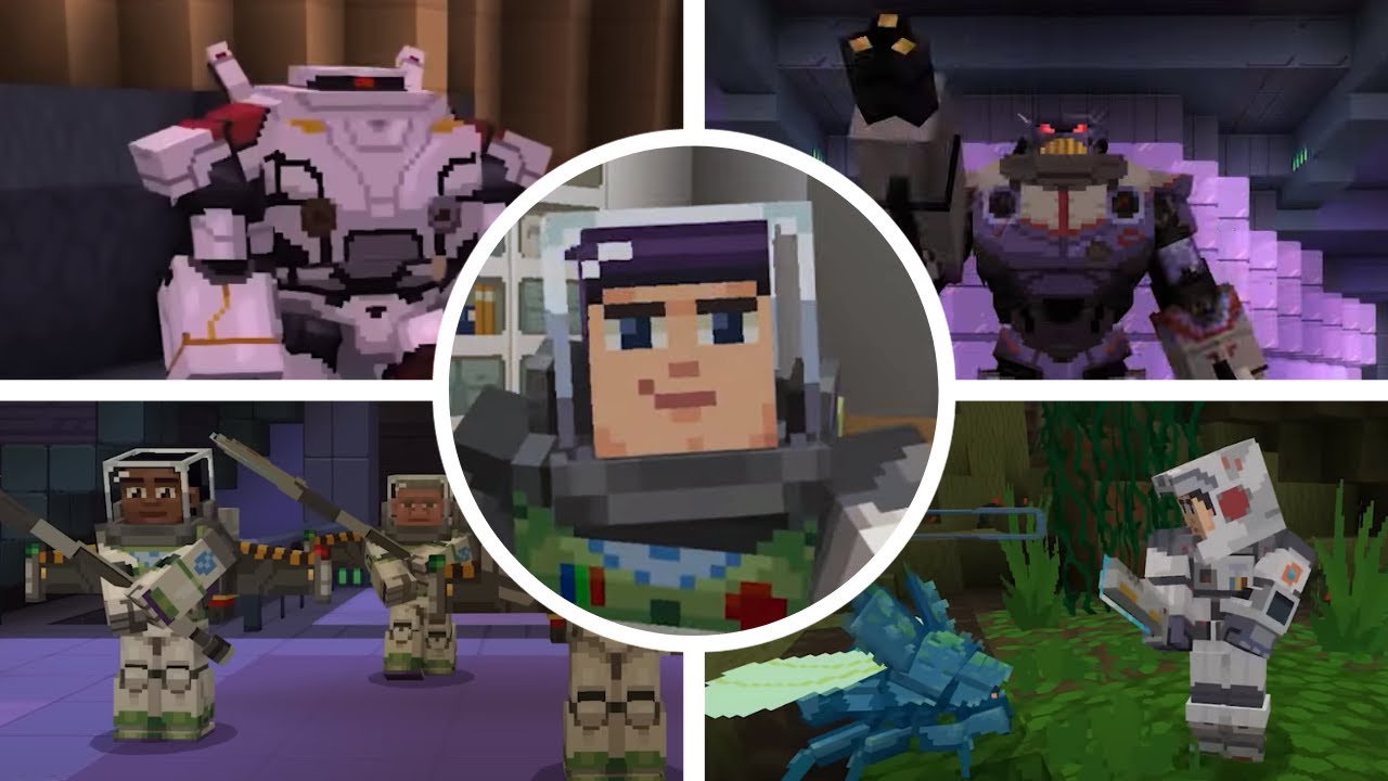 Minecraft x Lightyear DLC | All Bosses/All Boss FIghts (PC, PS4, Mobile ...