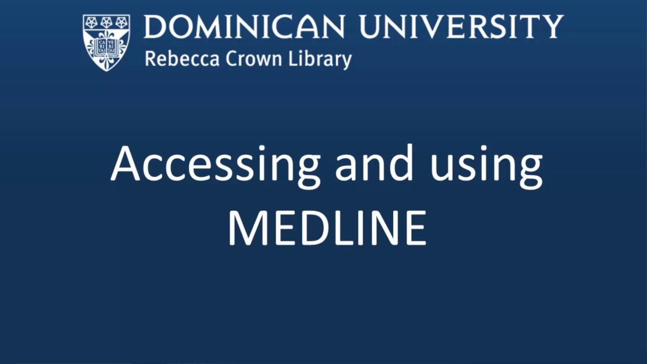 MEDLINE database - How To - YouTube