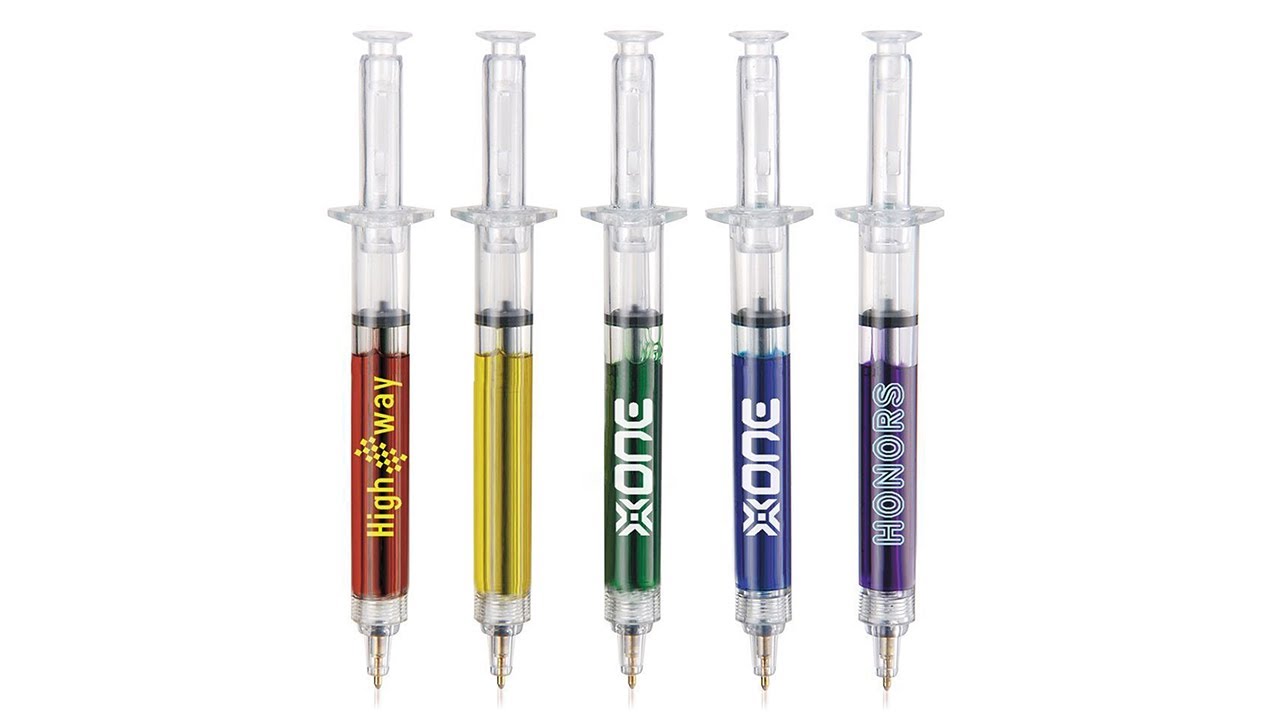 Personalized Syringe Design Novelty Pen - YouTube
