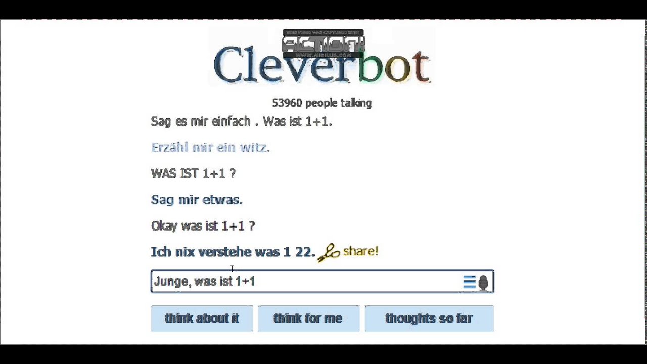 Cleverbot #2 Cleverbot kann nicht Rechnen ?! - YouTube