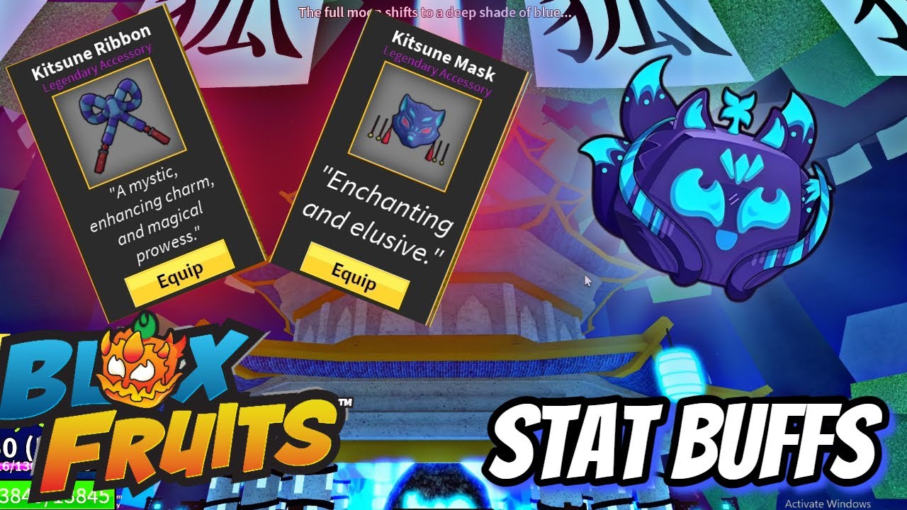 NEW! Kitsune Accessories STAT BUFFS *Kitsune Mask/Ribbon* | BloxFruits ...