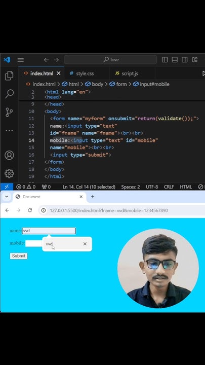 Mobile Number Validation Using Javascript Programing Education Shorts Coading Youtube