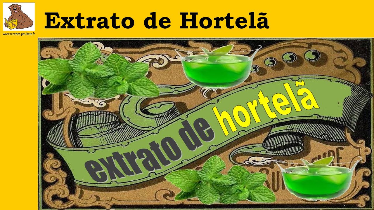 Receita do extrato de hortelã (rápida e fácil) - YouTube