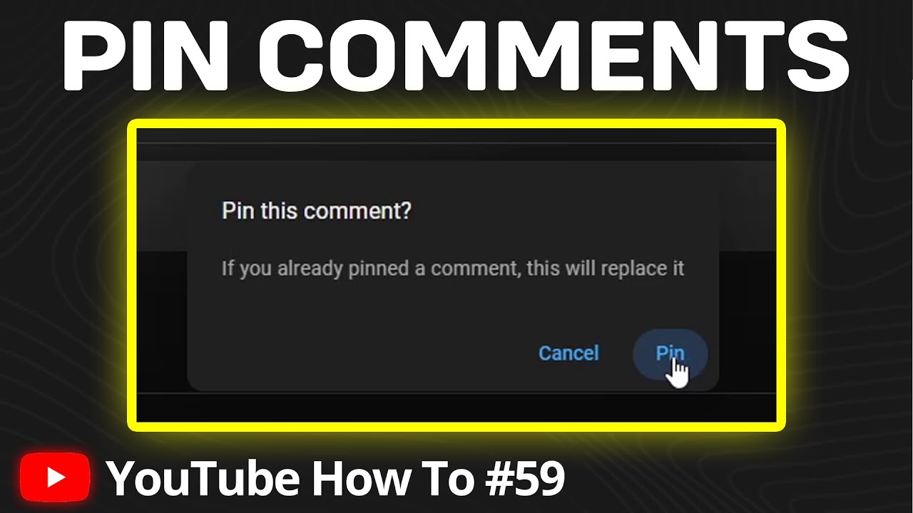 How to Pin Comments on YouTube - YouTube