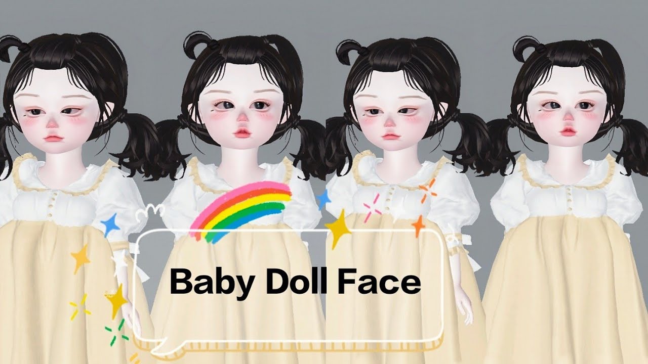 ZEPETO CUTE BABY FACE TUTORIAL || multigender baby face || oplas zepeto ...