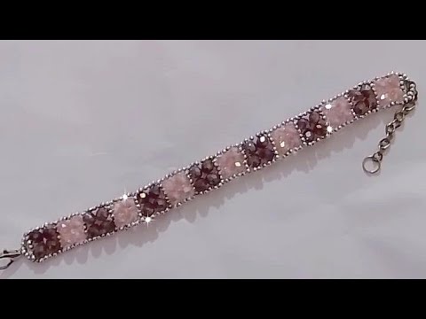 How to make Crystal beads bracelet.Easy Pattern,Learn step by step ...