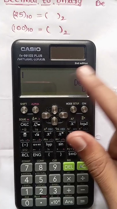 Decimal to Binary Conversion|| Number System | Casio | #shorts #casio #decimal - YouTube