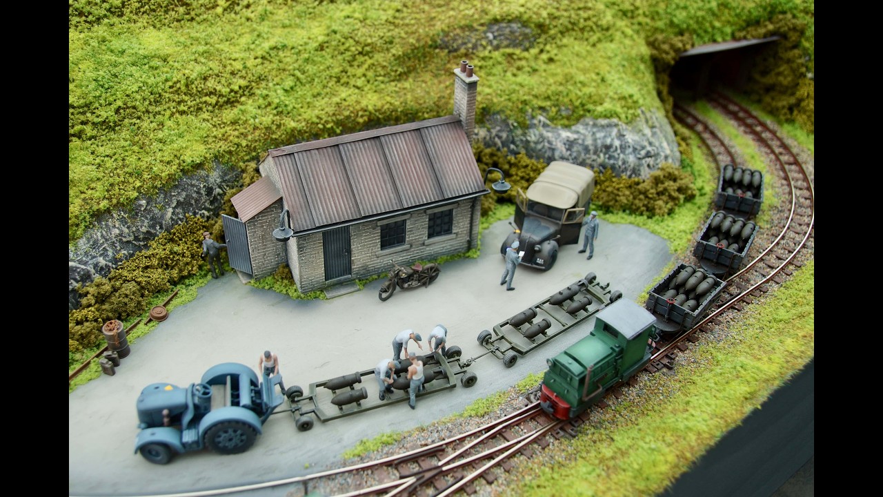 OO9 Narrow Gauge Munitions Store Micro Model Railway Layout - YouTube