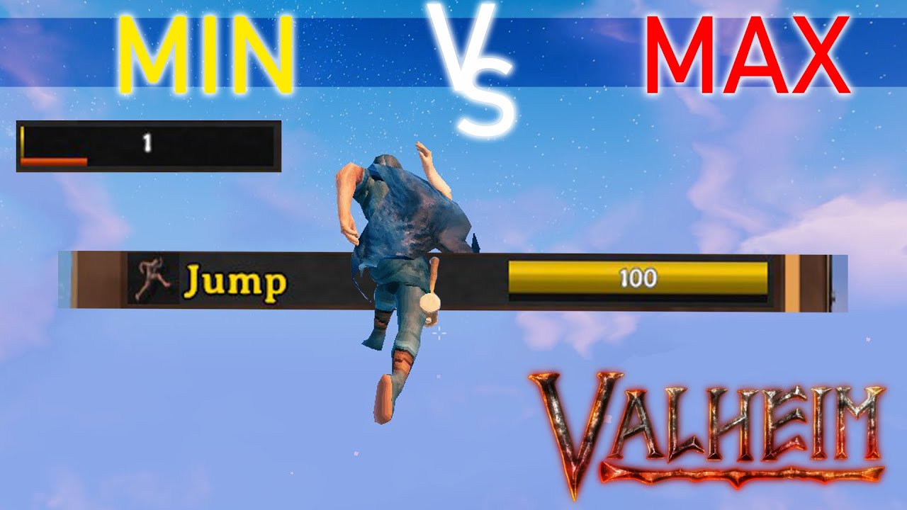 Valheim jump skill comparison - YouTube