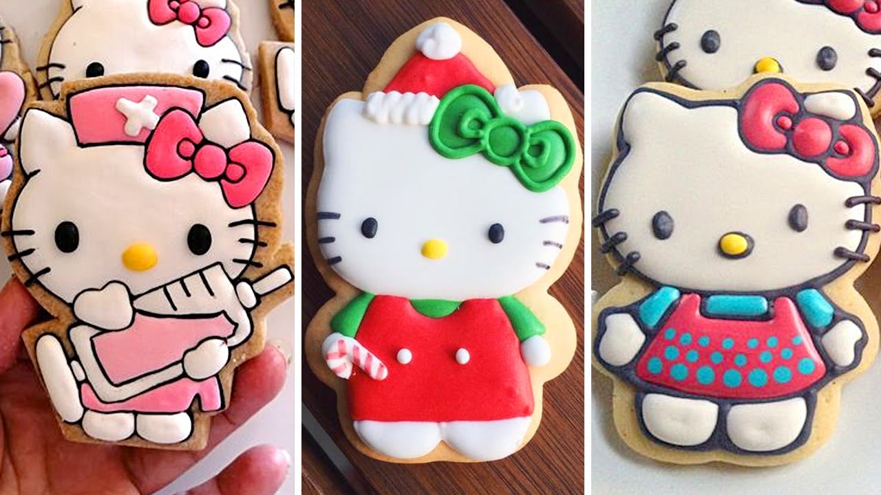Cute Hello Kitty Cookies Tutorials 🍪 Beautiful Cookies Decorating Ideas ...