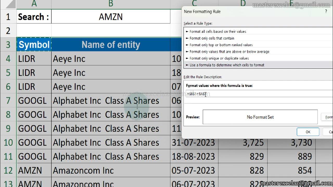 How to search and highlight using advanced conditional formatting - Data Analytics Basics - YouTube