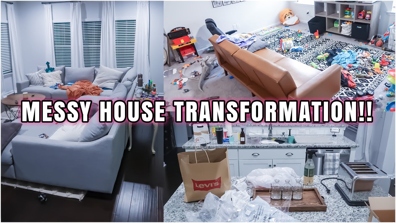 COMPLETE DISASTER CLEANING | MESSY HOUSE TRANSFORMATION | REAL LIFE ...