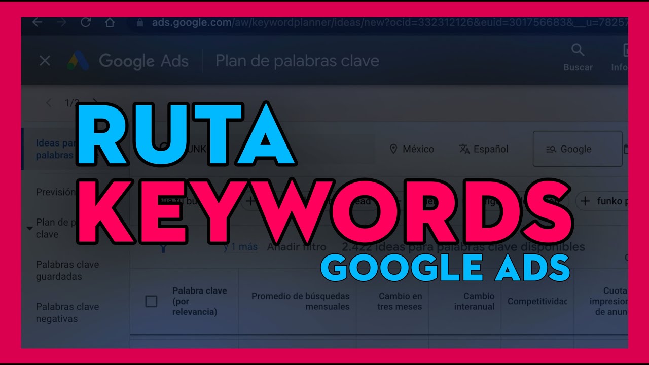 GOOGLE ADS · Cómo encontrar Palabras CLAVE · KEYWORDS · SEO ...