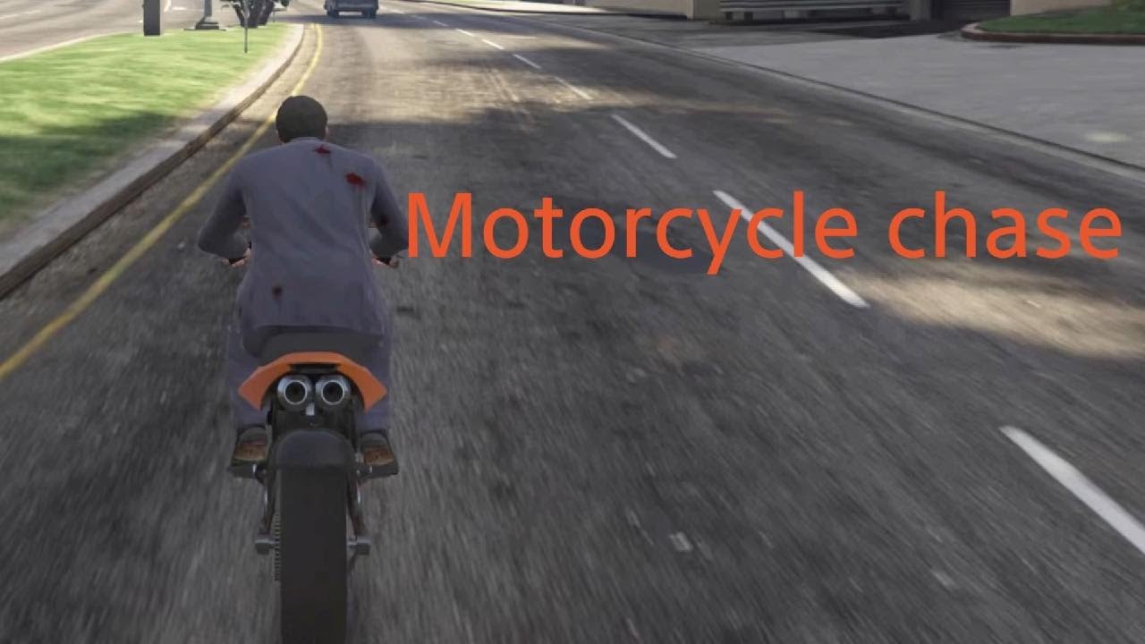 Grand Theft Auto V Motorcycle chase - YouTube