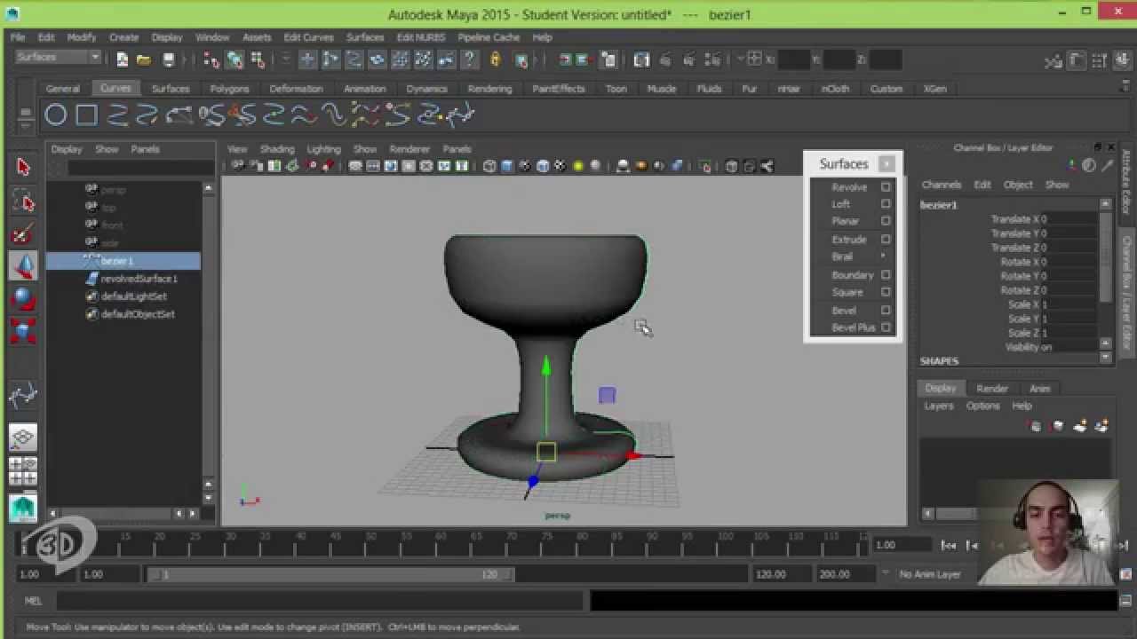 14 - Modelagem 1de2 - NURBS - Curso 3D Basico - Maya - YouTube