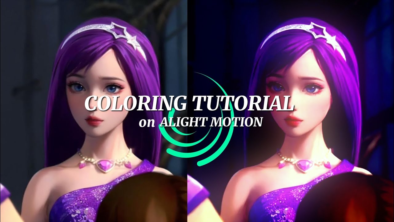 NEW COLORING TUTORIAL ON ALIGHT MOTION 💜 - YouTube