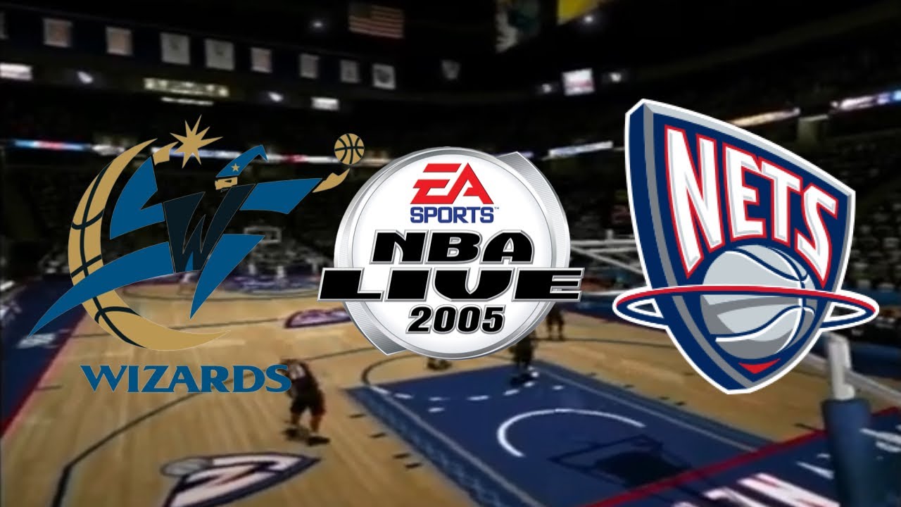 NBA Live 05 New Jersey Nets Season Sim: Game 9 vs Wizards - YouTube