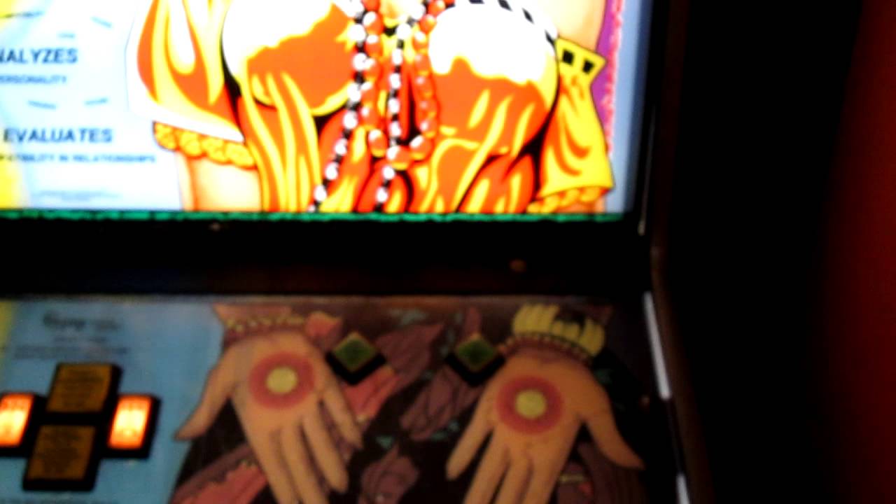 rare gypsy fortune teller arcade machine coin op - YouTube