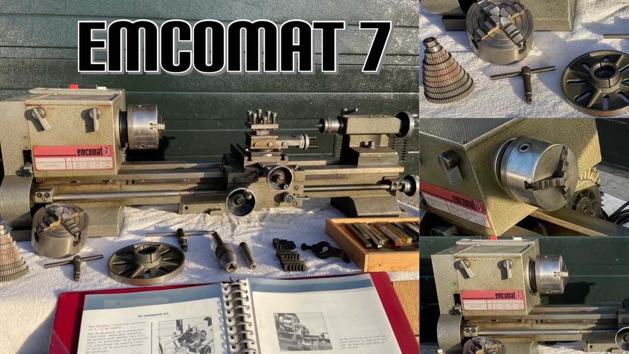 Emco Emcomat 7 + Accessoires Lathe Svarv Tour Drehmaschine Maximat ...