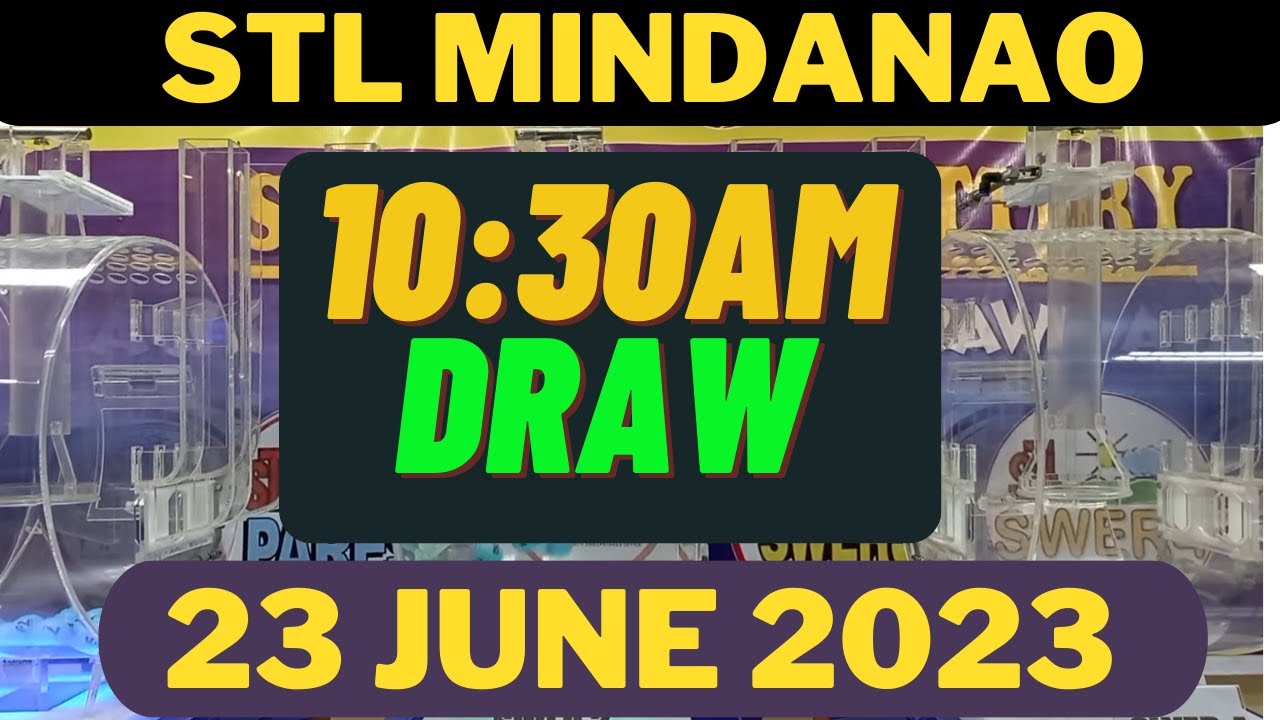 STL Mindanao result today 10:30AM Live 23 June 2023 - YouTube