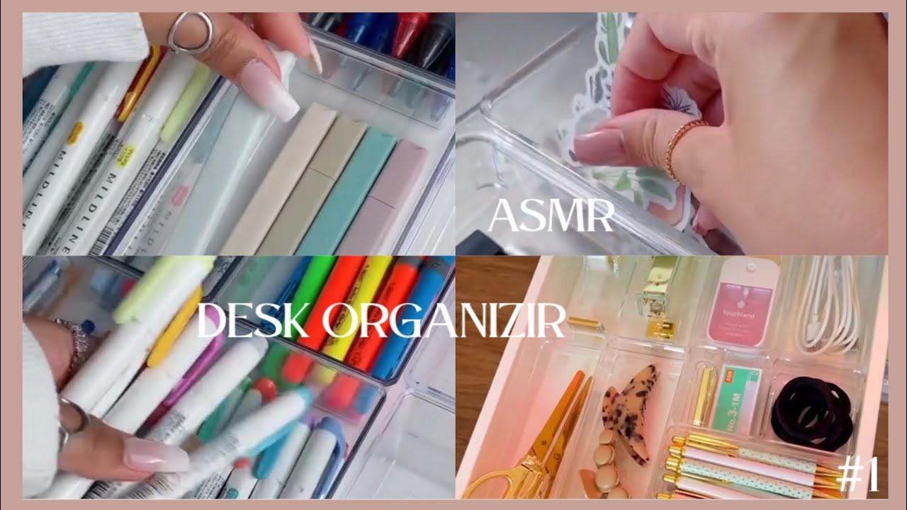 ASMR DESK ORGANIZIR WITH ME | TIKTOK VIDEO COLLECTION - YouTube