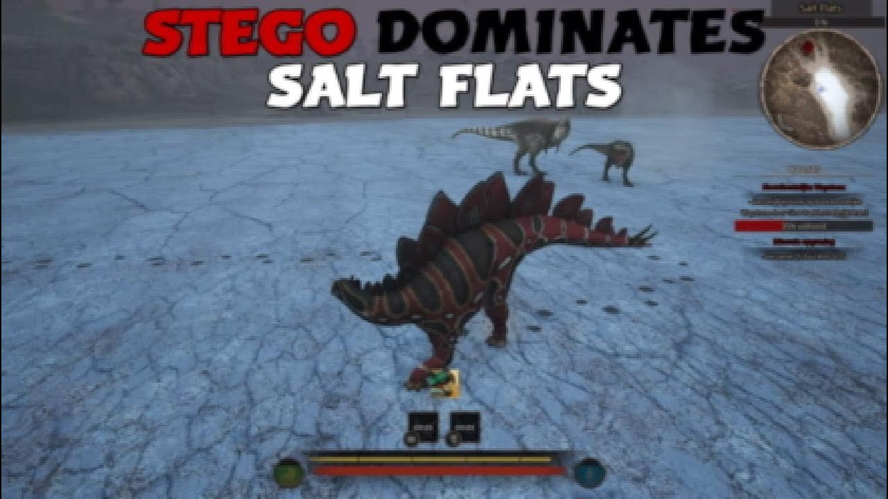 PATH OF TITANS STEGO DOMINATES SALT FLATS - YouTube