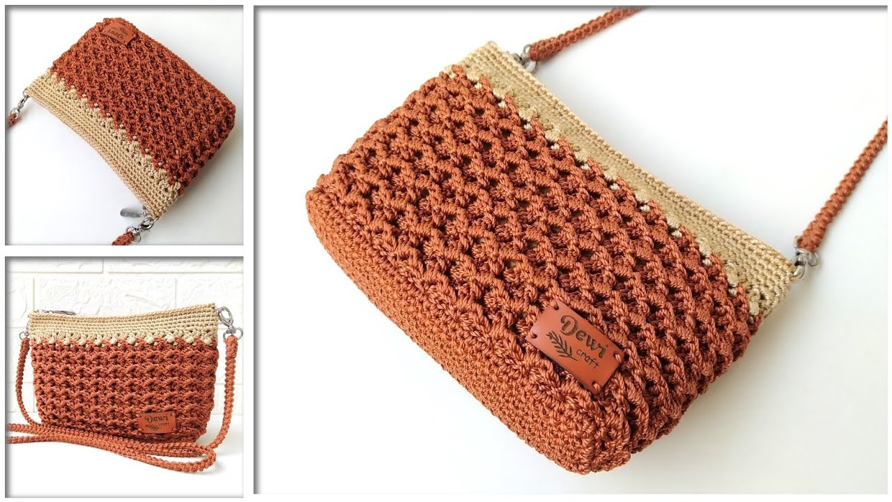 HOW TO MAKE A SIMPLE AND EASY CROCHET SLING BAG - YouTube