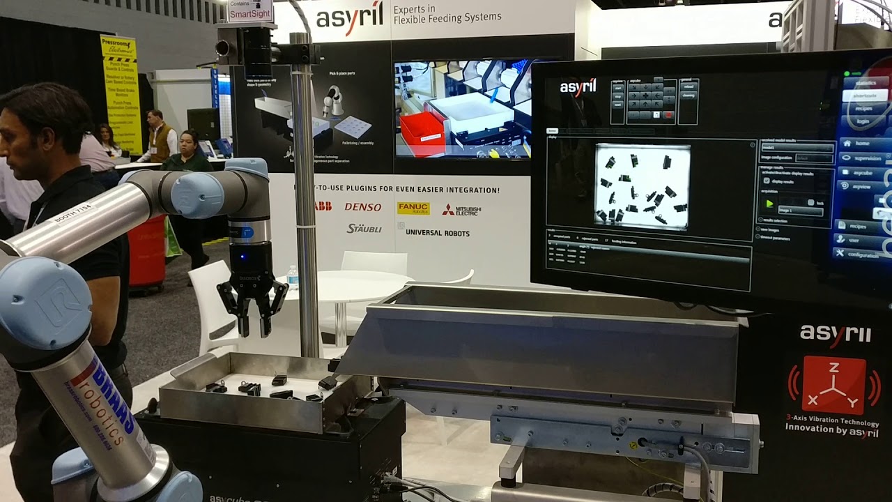 Automate 2019 - Asyril / Universal Robots - Asycube 380 / UR5 - Visual ...
