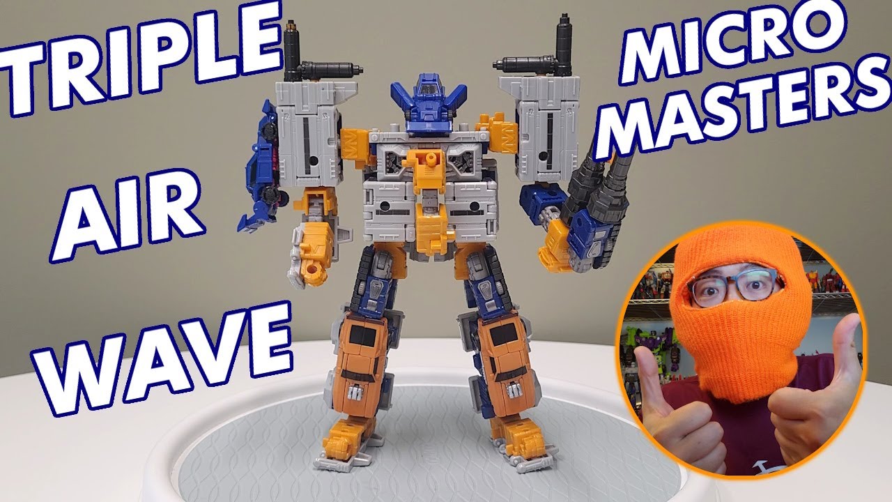 Transformers Triple Airwave and Micromasters Goliath Combiner - YouTube