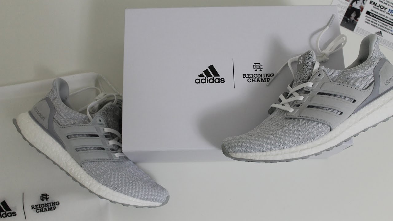 REIGNING CHAMPS ULTRA BOOST COLLAB REVIEW - YouTube