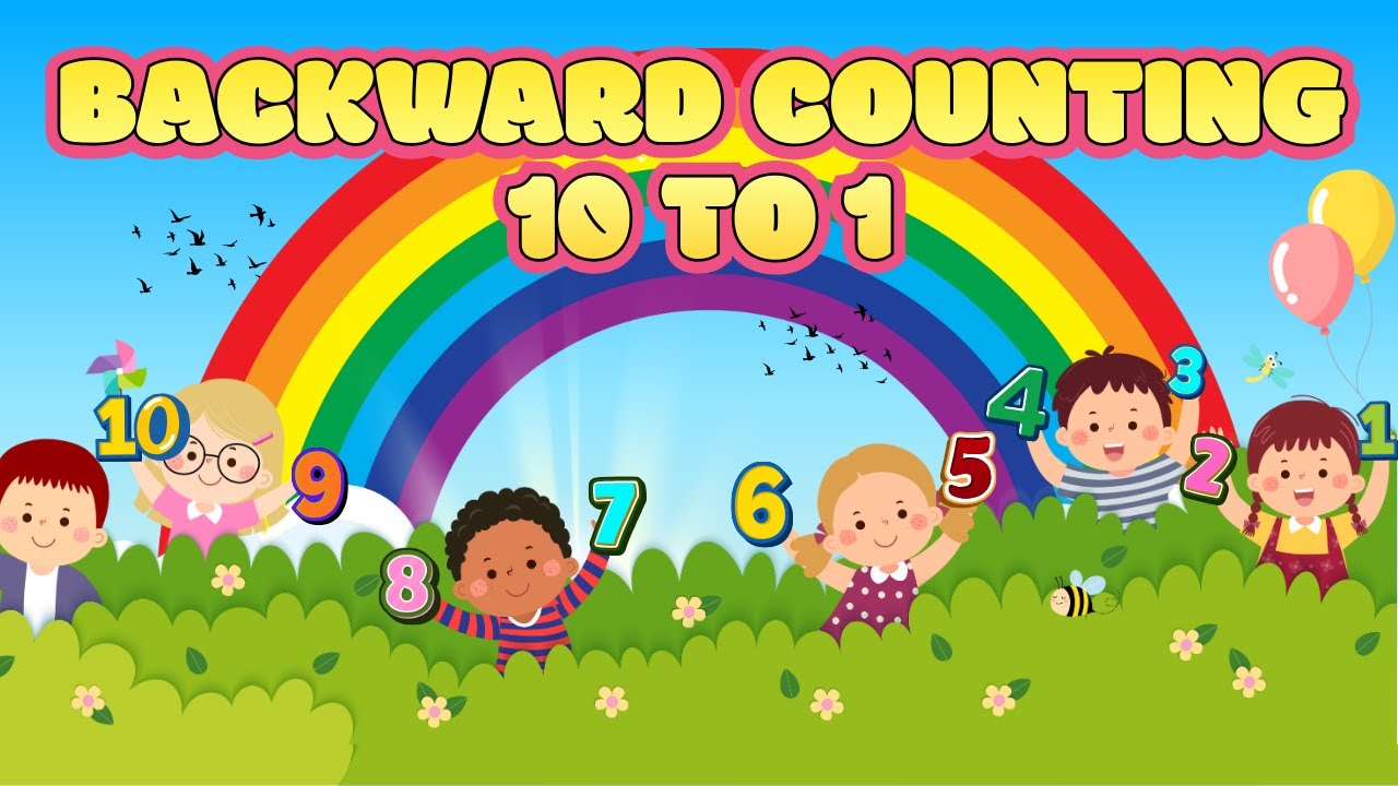 Backward Counting from 10 to 1 | Learn Reverse Counting for Kids ...
