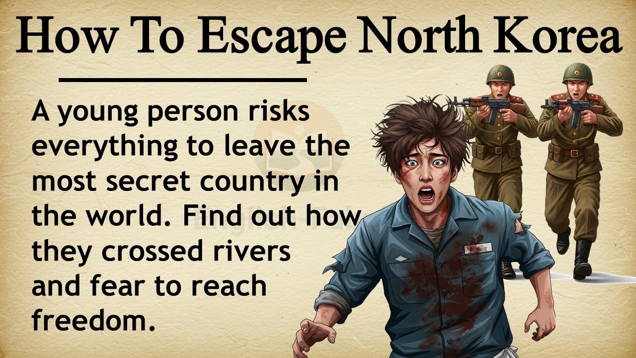 How To Escape North Korea || 🇰🇵 ️🌍 Learn English Through Story Level 2 ...