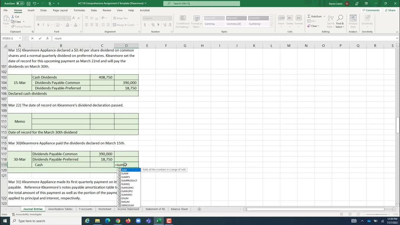 AC116 Comprehensive Assignment 4 Example Problem Part Four - YouTube