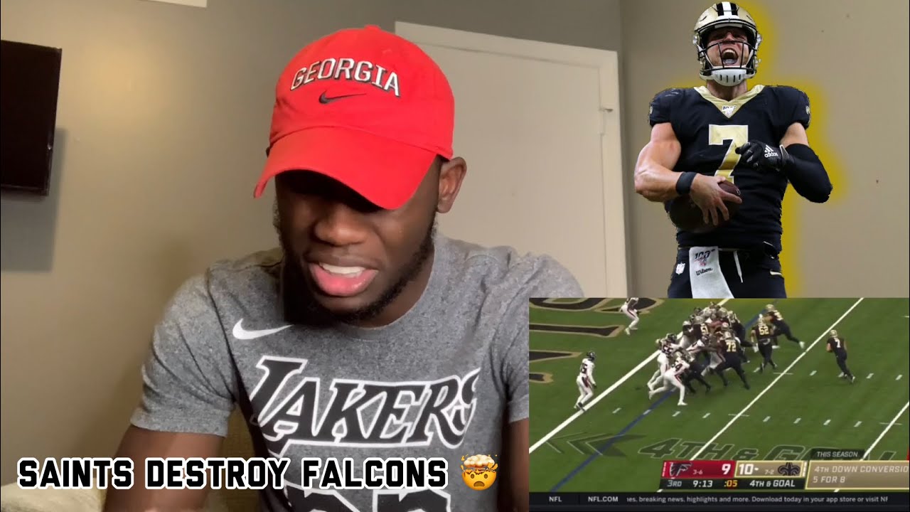 Angry falcons fan reacts to saints destroying falcons|Falcons Vs ...