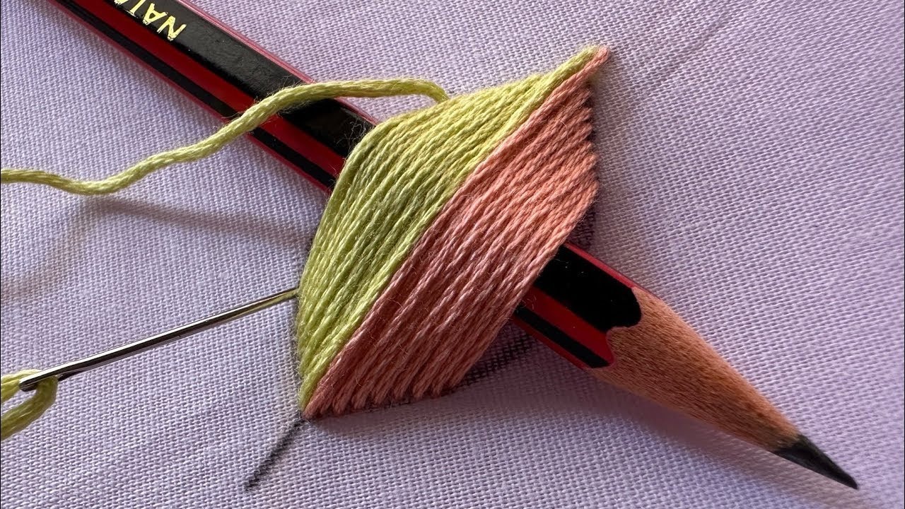 Super gorgeous leaf hand embroidery | embroidery shots - YouTube