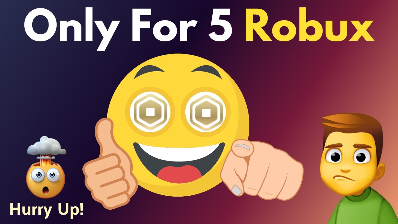 If You Have 5 Robux, Check This Out! 😱😱 - YouTube