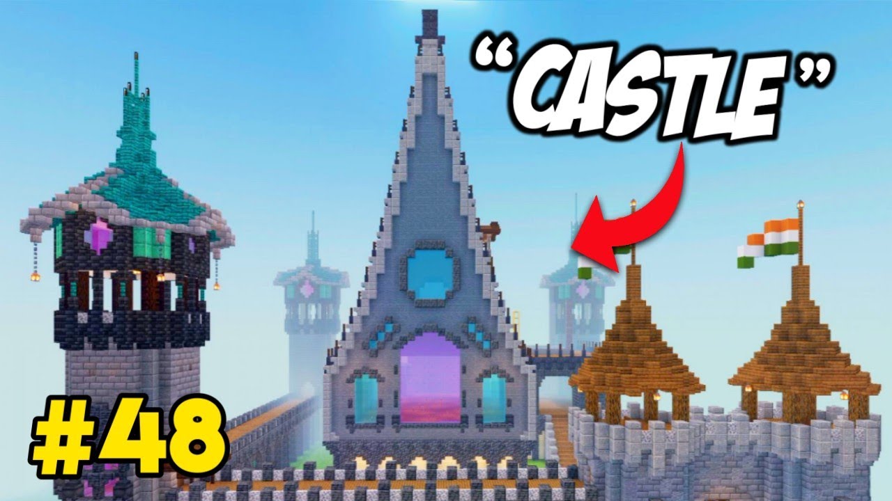 Building A Giant Castle | Minecraft Pe 1.19 Survival series In Hindi ...