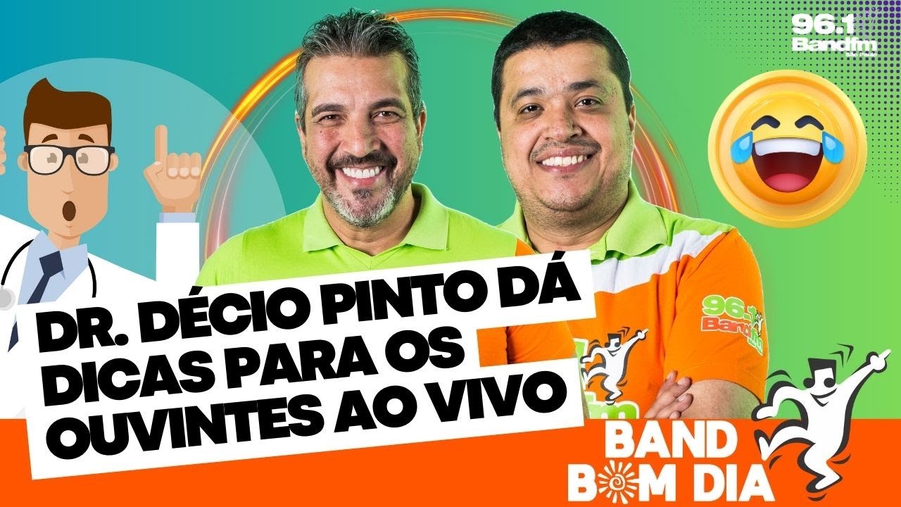 Dr. Décio Pinto dá dicas para os ouvintes ao vivo - Band Bom Dia - YouTube