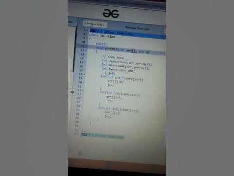 Sort an array of 0s, 1s and 2s || C++ Solution - YouTube
