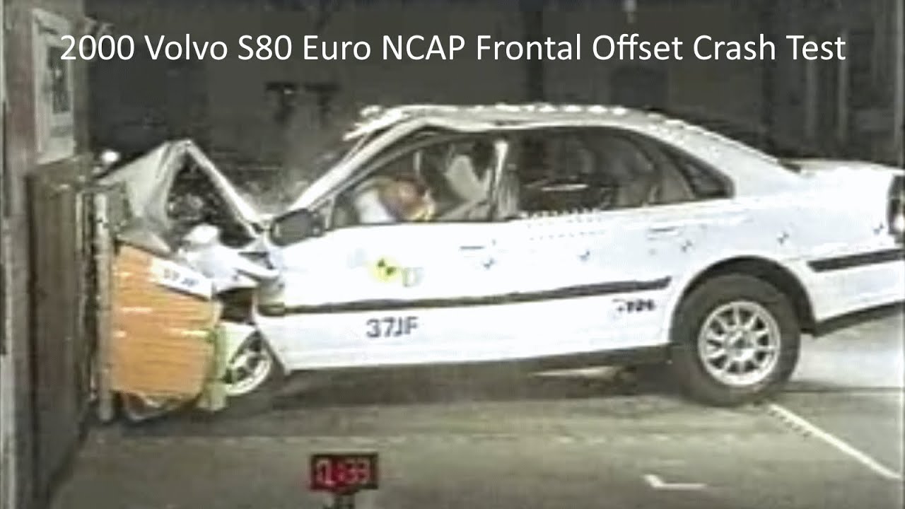 1999-2006 Volvo S80 Euro NCAP Frontal Offset Crash Test (40% Overlap ...