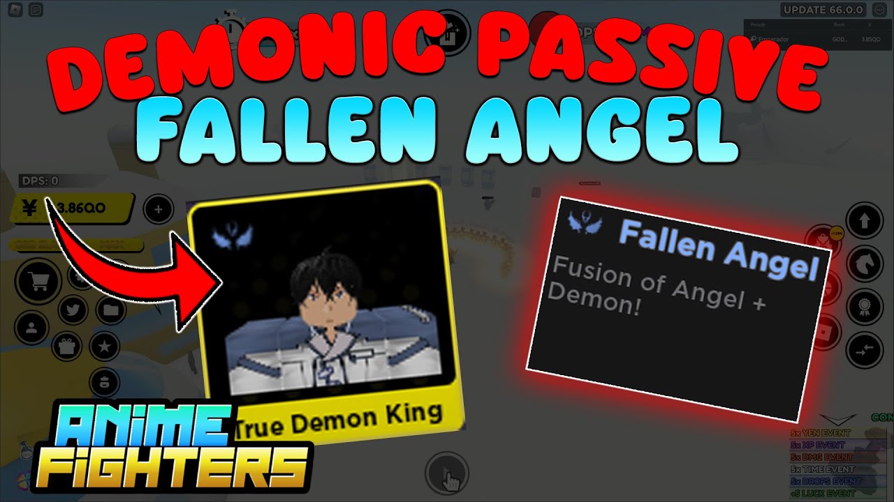 🚨AHORA!! SUPER DEMONIC PASSIVE EN ANIME FIGHTERS ROBLOX *FALLEN ANGEL ...