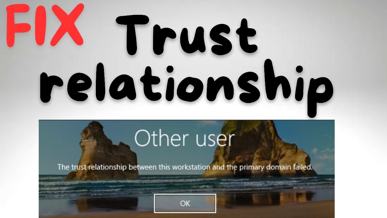 The trust relationship between this workstation and the primary domain ...