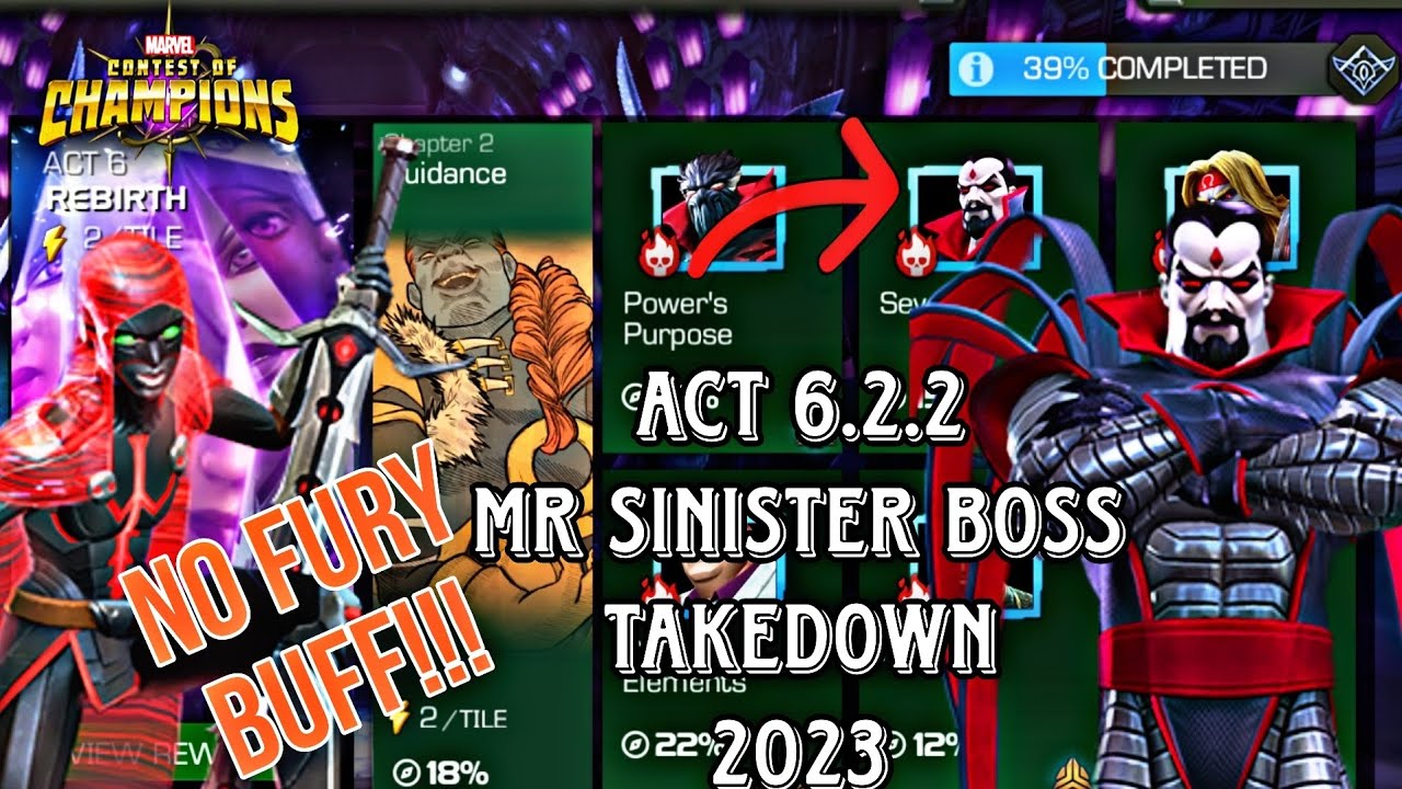 How to defeat Act 6.2.2 Mr sinister boss without fury buff!!! | mcoc ...